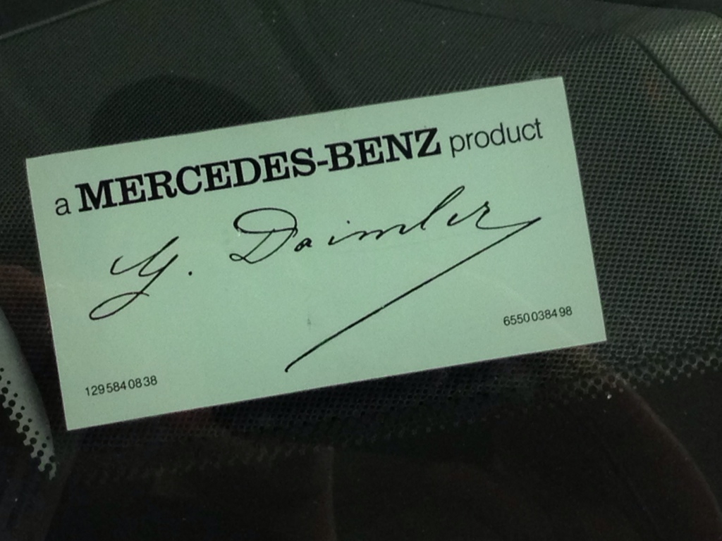 G Daimler signature windshield decals | Parts for Sale | 500Eboard